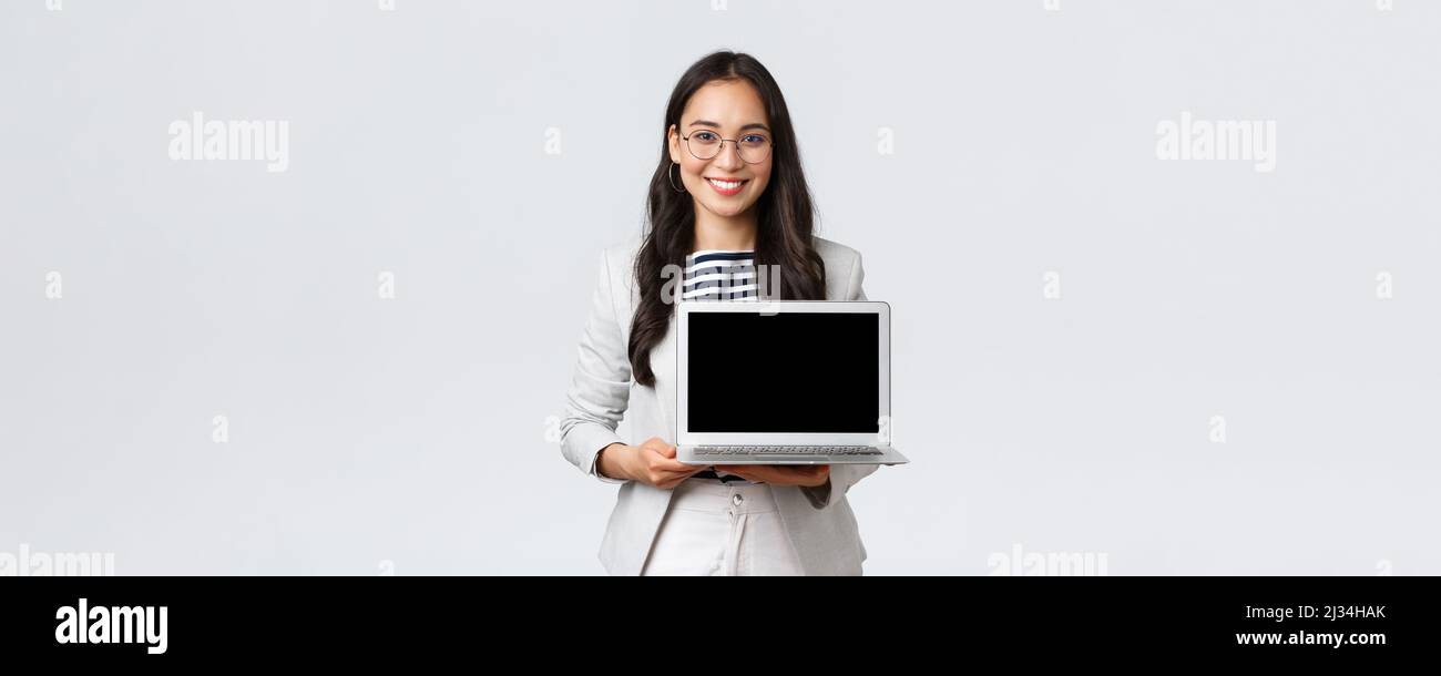 Business, finance and employment, female successful entrepreneurs concept. Talented real estate ...