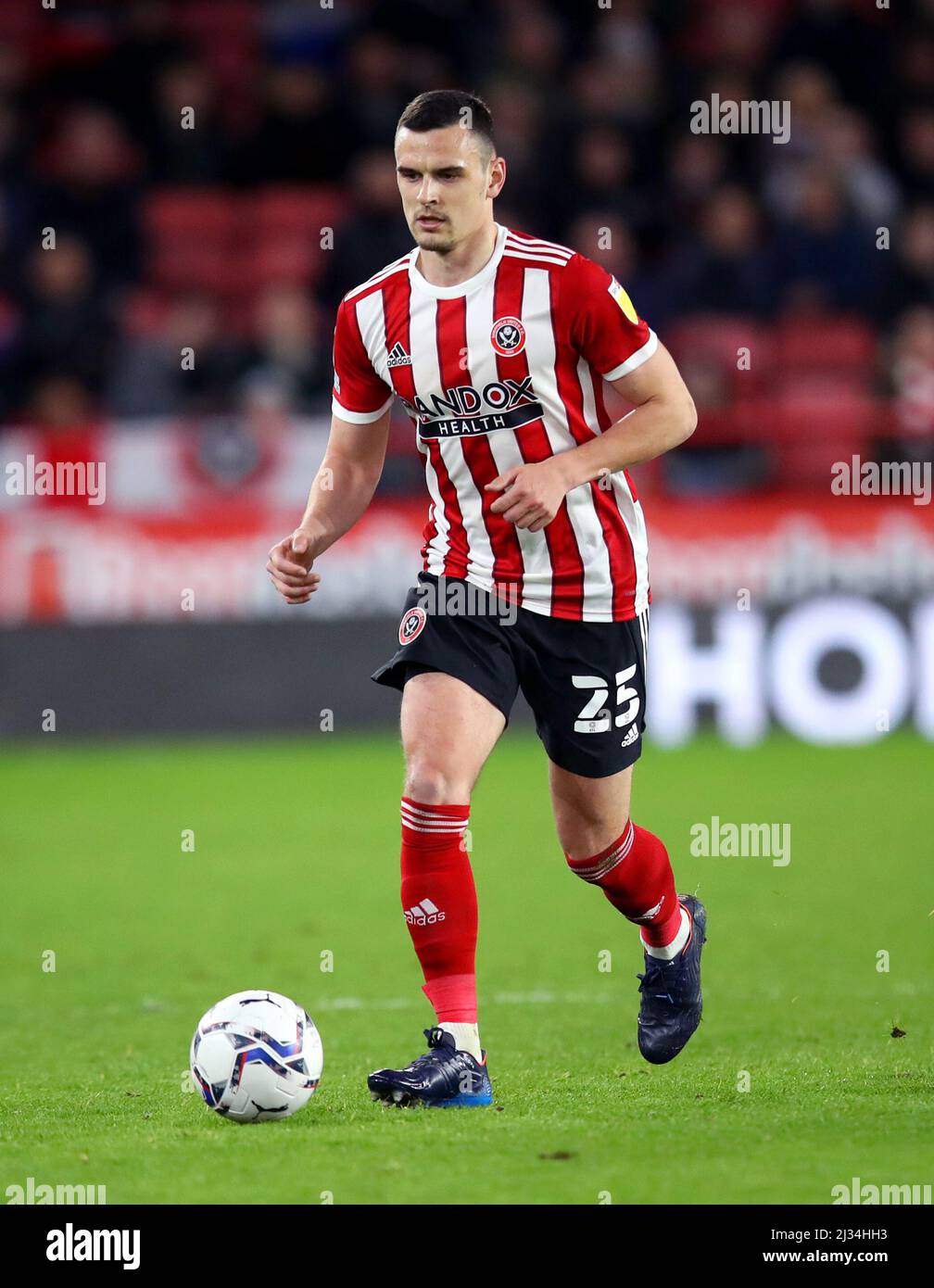 Sheffield United's Filip Uremovic during the Sky Bet Championship match ...