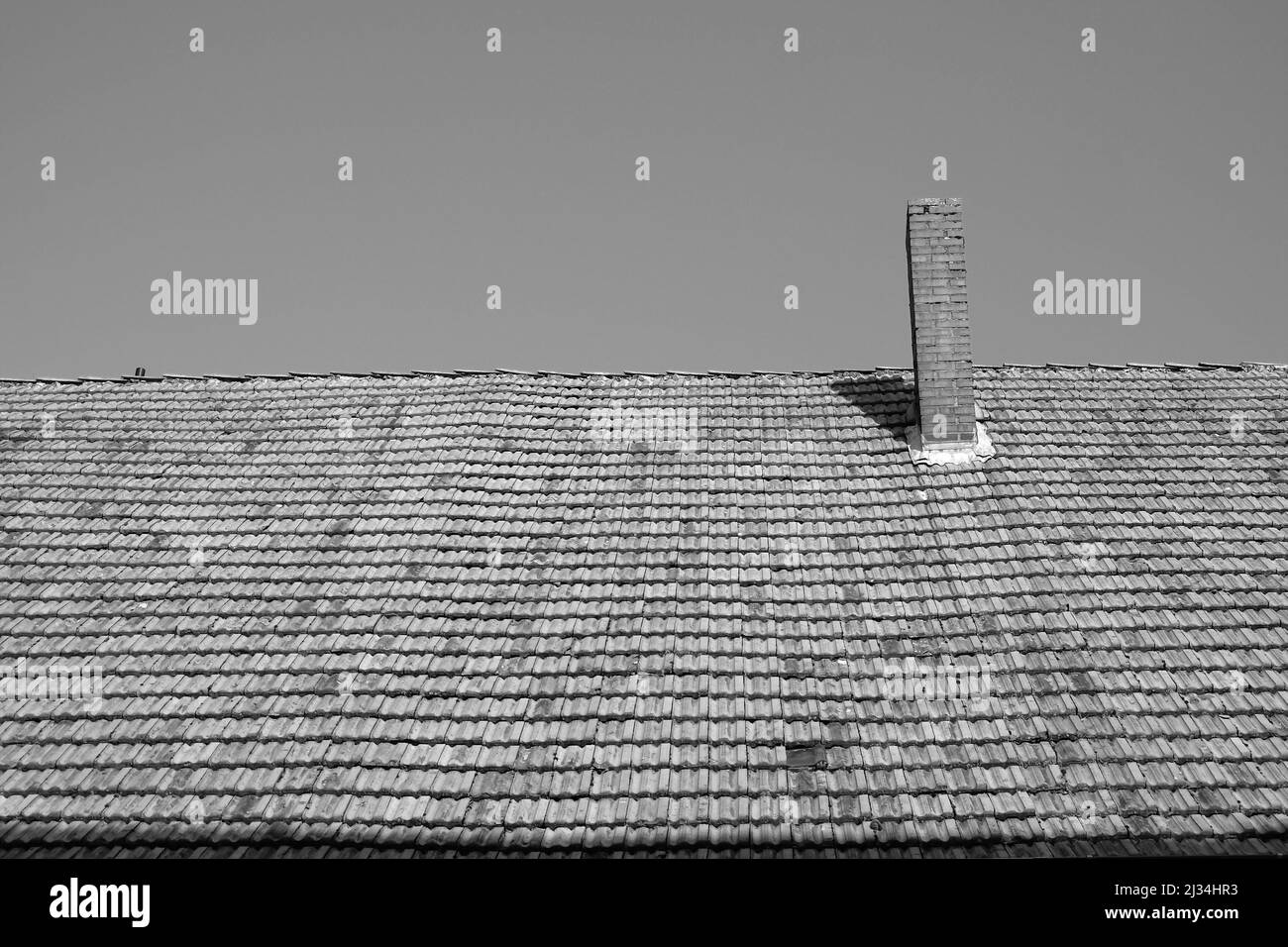 View of the chimney house Black and White Stock Photos & Images - Alamy