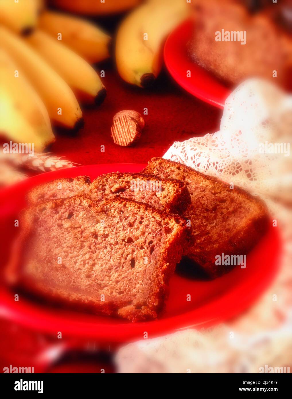 High resolution food still life of Banana cake Stock Photo - Alamy