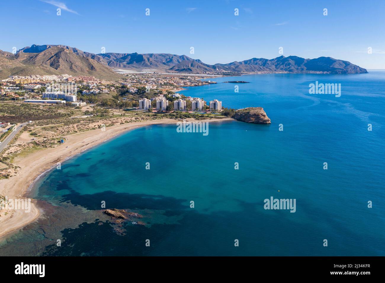 landscape photography near the port of mazarron, tourist place in the ...