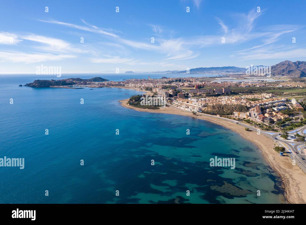landscape photography near the port of mazarron, tourist place in the ...