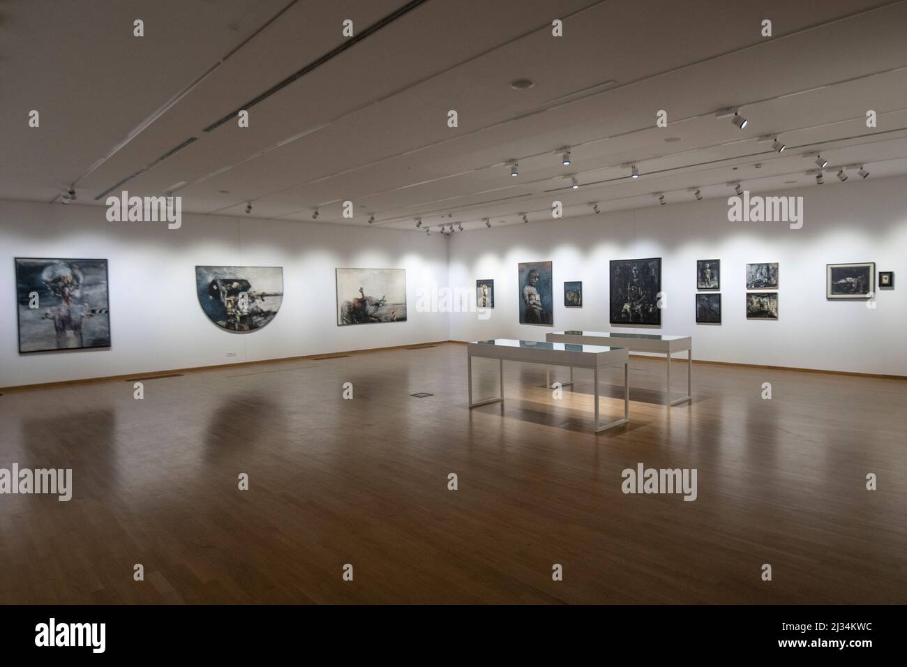 Vladimir Veličković exhibition. Museum of Contemporary Art Belgrade, Serbia Stock Photo - Alamy