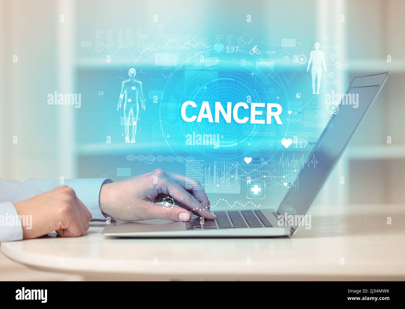 Doctor working a health check Stock Photo - Alamy