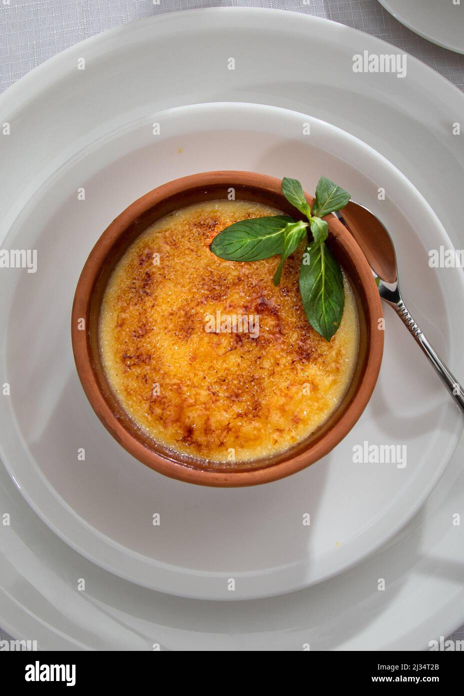 Traditional Turkish dessert rice pudding. Top view Stock Photo - Alamy