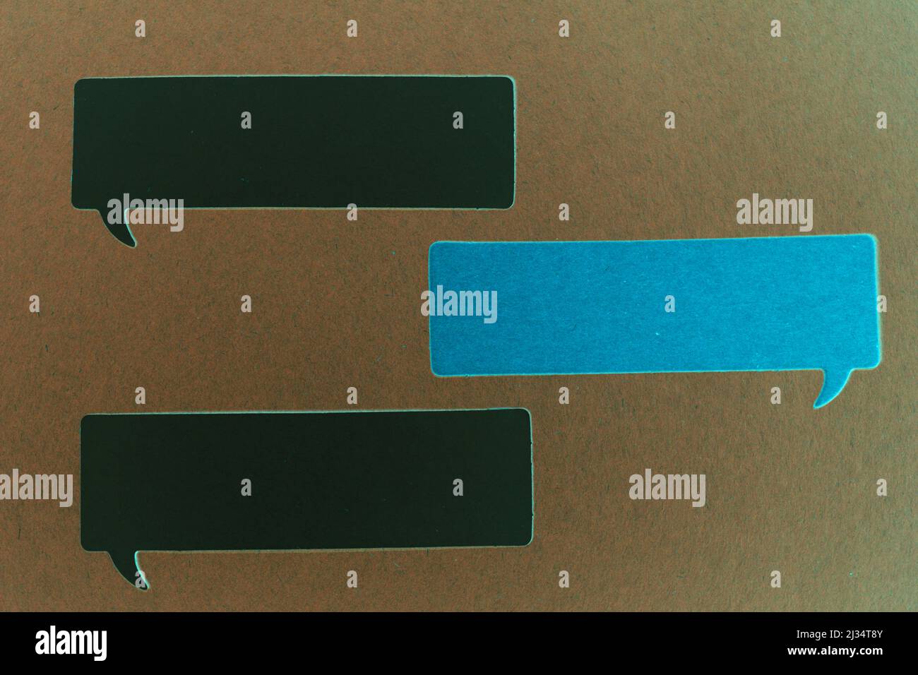 Rectangular Speech Bubbles against coloured background Stock Photo - Alamy