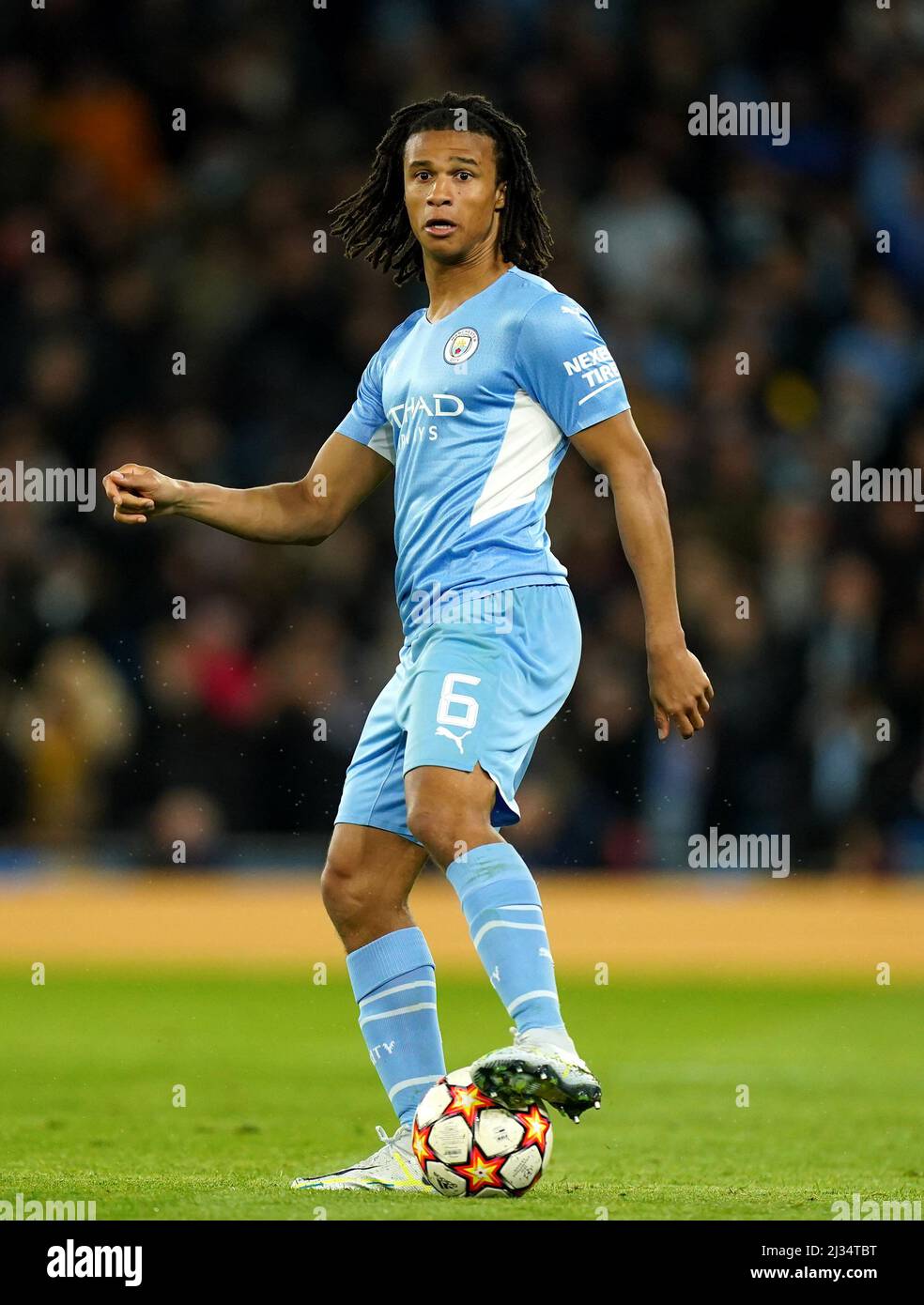 Manchester City's Nathan Ake during the UEFA Champions League Quarter ...