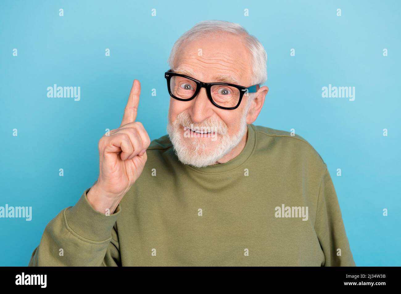 Portrait of attractive cheerful grey-haired man professor teacher ...