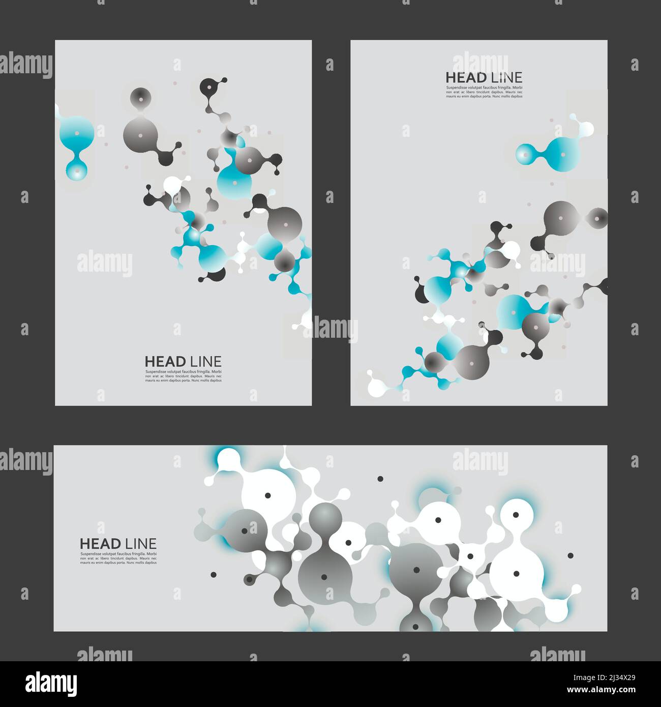 Molecule design for medicine, science, technology design. Vector shapes ...