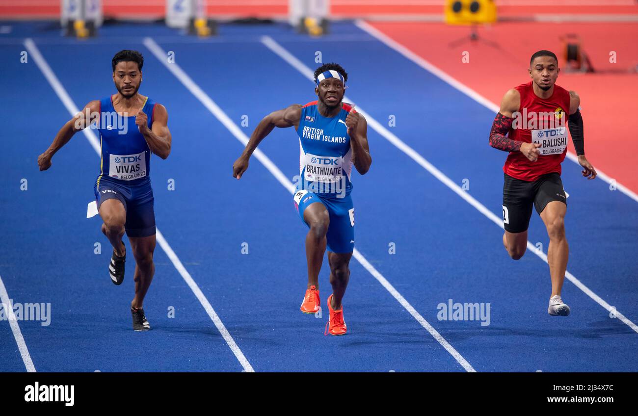David Vivas, Rikkoi Brathwaite and Ali Anwar Ali Al Balushi competing ...