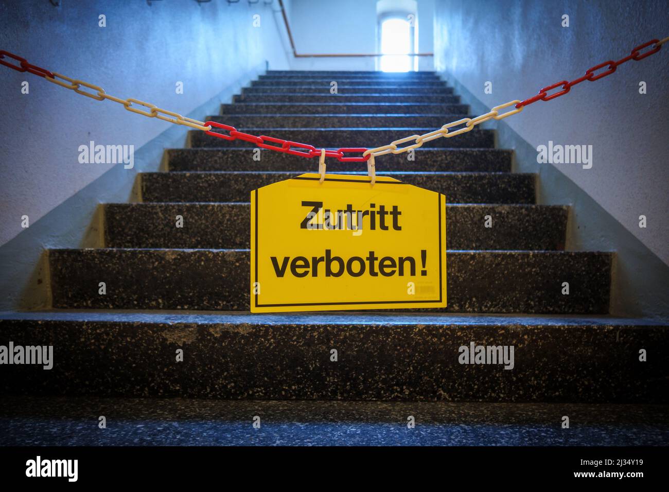 Danger no entry staircase hi-res stock photography and images - Alamy