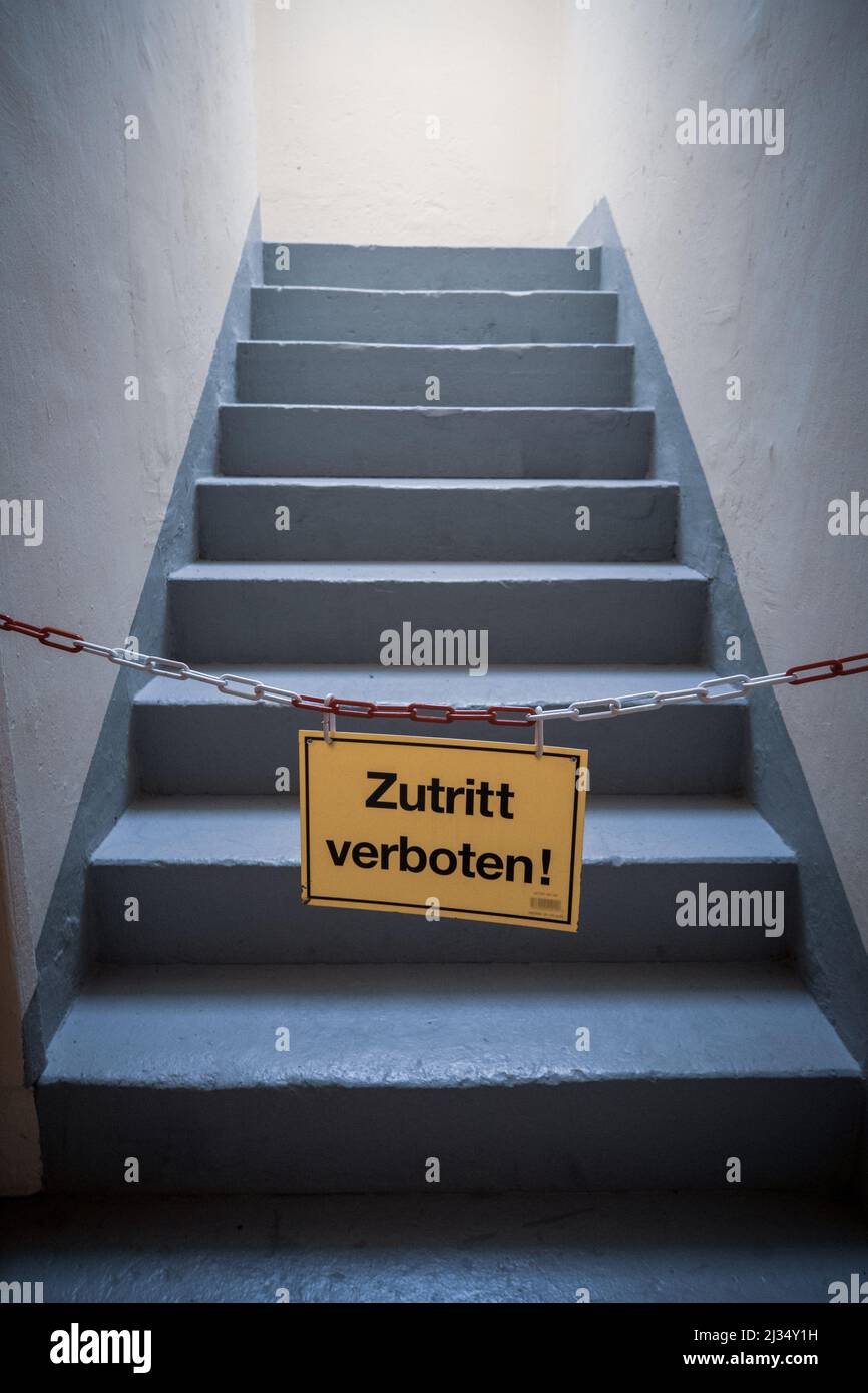 Danger no entry staircase hi-res stock photography and images - Alamy
