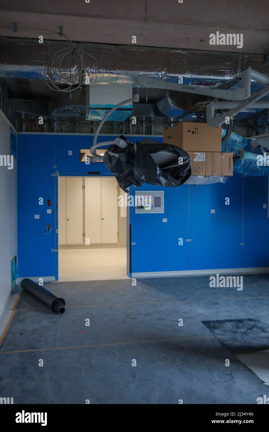 in the new operating room building in a hospital there is a lot of ...