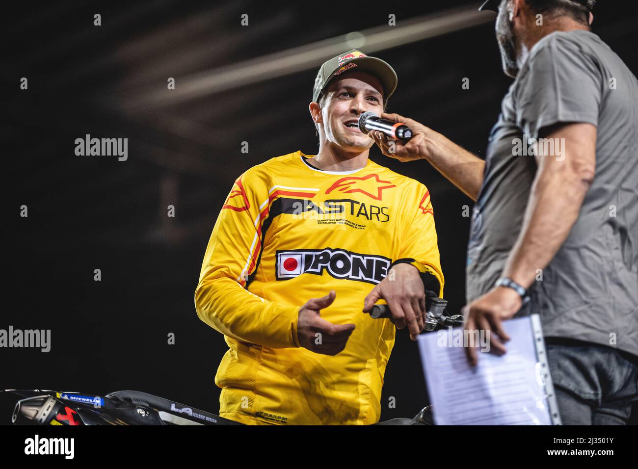 Tom Pages honored at the Pamplona Freestyle (Spain) in 2022 Stock Photo ...