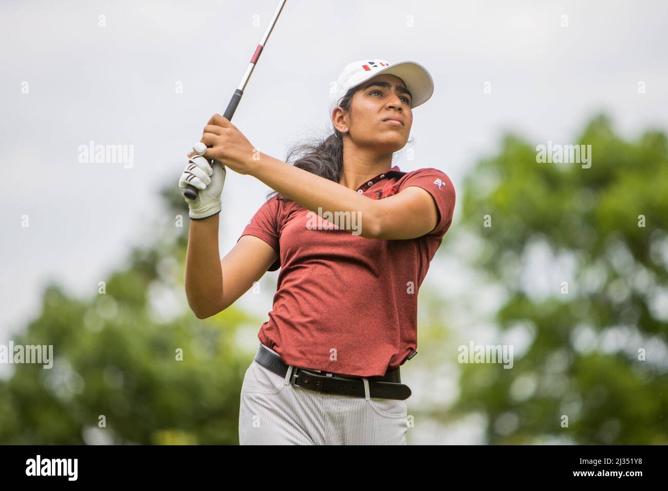 Pattaya Thailand - April 5: Diksha Dagar from India during practice day ...