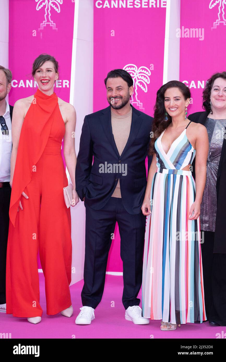 Katharina Hauter, Huseyin Tabak and Sevda Polat attend the pink carpet ...