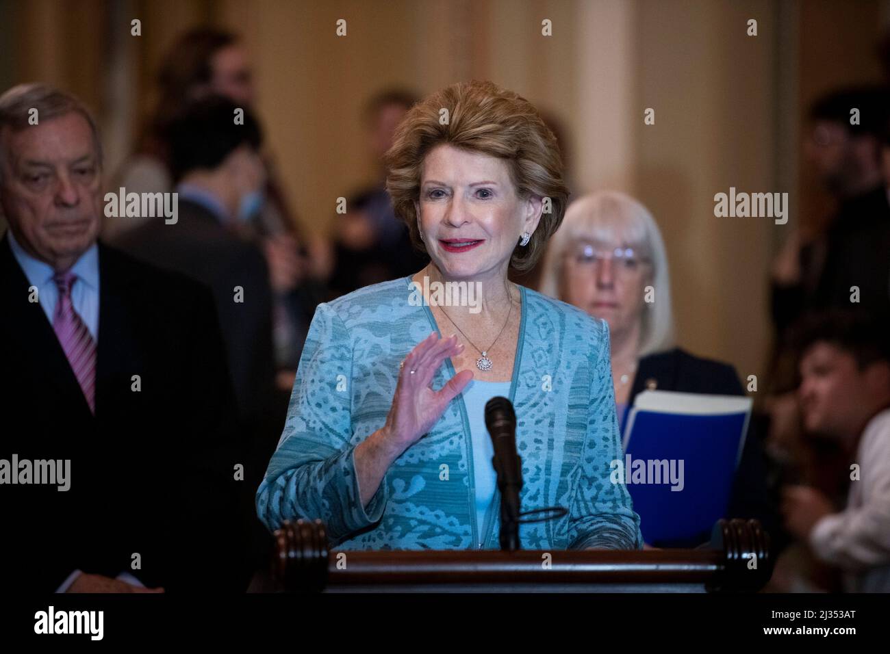 United States Senator Debbie Stabenow (Democrat of Michigan) offers ...
