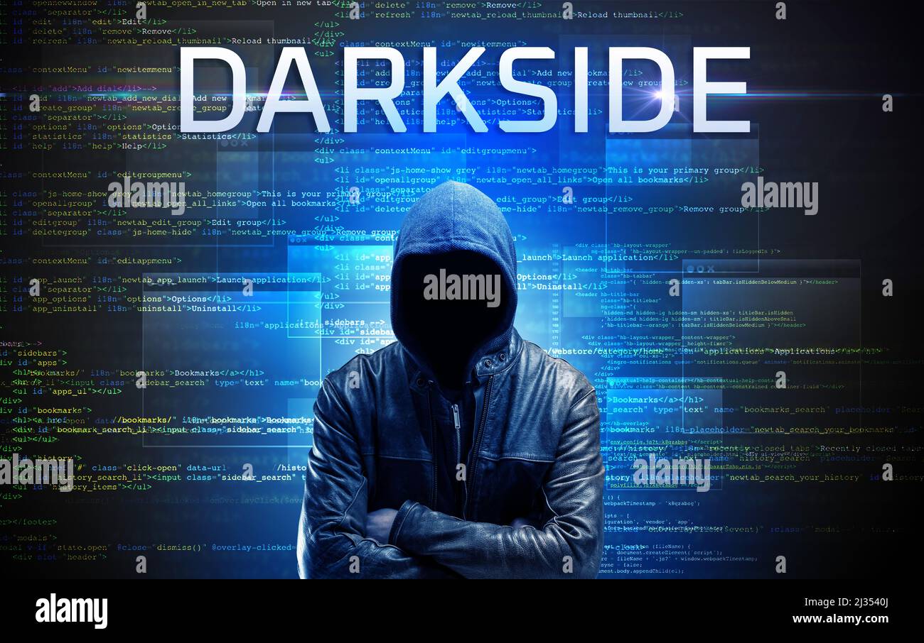 Faceless hacker on code background Stock Photo - Alamy