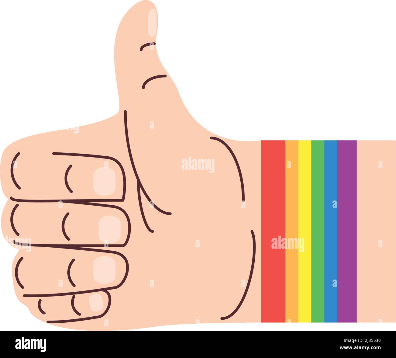 hand like with lgbtq flag Stock Vector Image & Art - Alamy