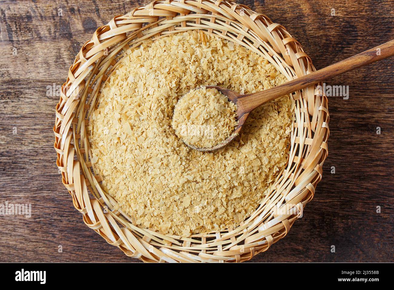 Nutritional yeast flakes, or inactive yeast Stock Photo - Alamy