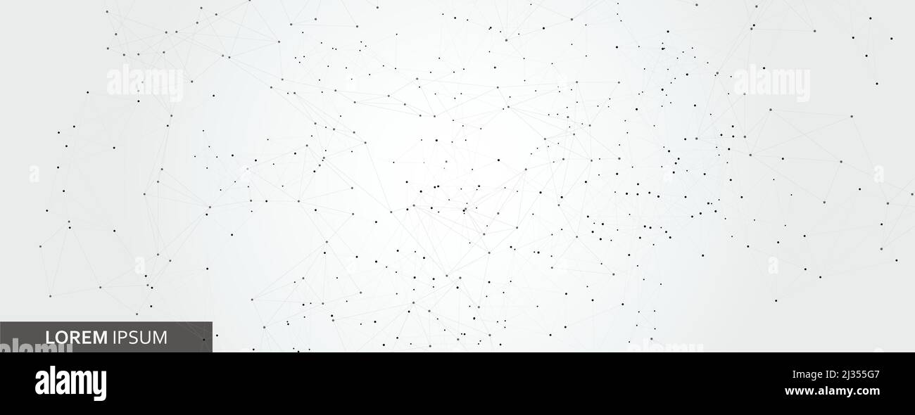 Abstract science background with modern connecting points and lines ...