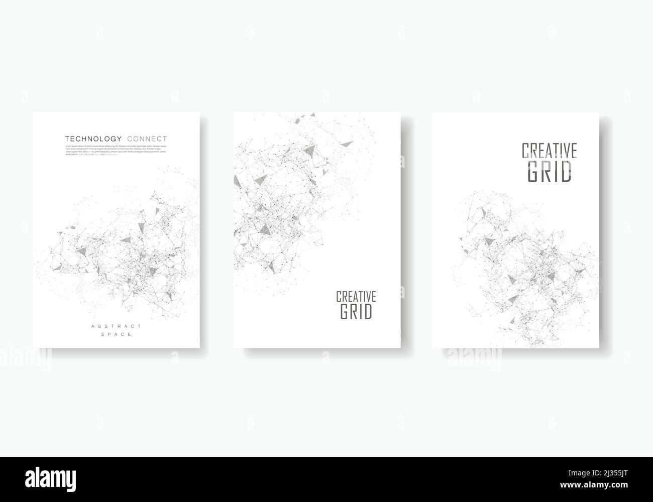 Template brochures with modern molecular style Stock Vector Image & Art ...