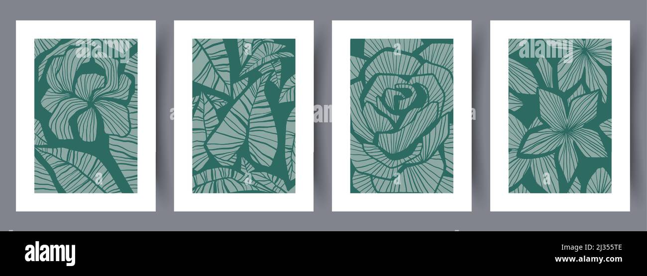 Printable wall art vector poster set vector Stock Vector Image & Art ...