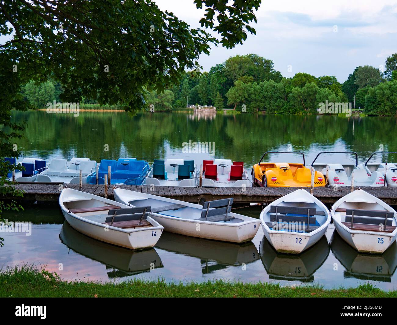 Wooden landing stage small boats hi-res stock photography and images ...