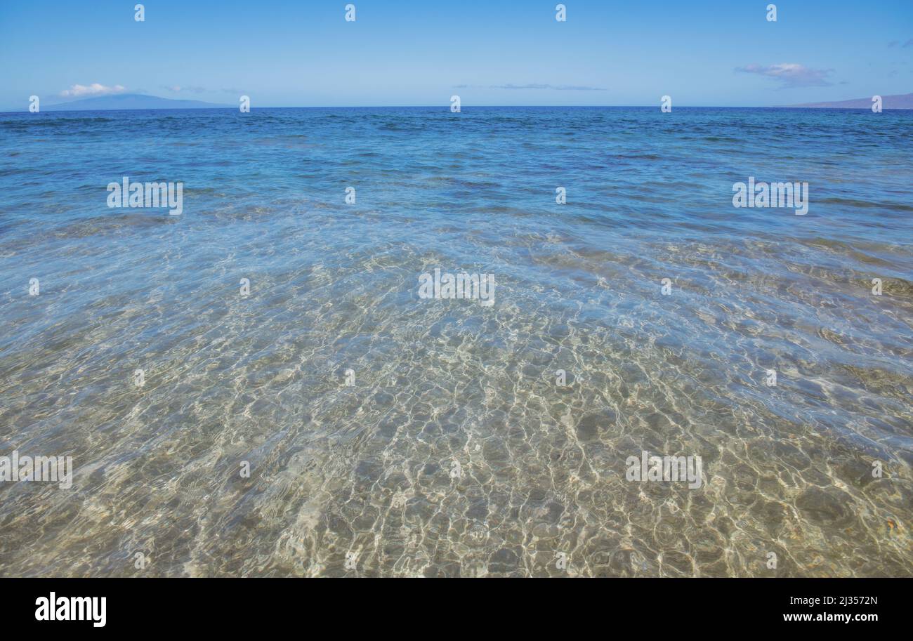 Summer sea background. Texture of water surface. Shining blue water ...