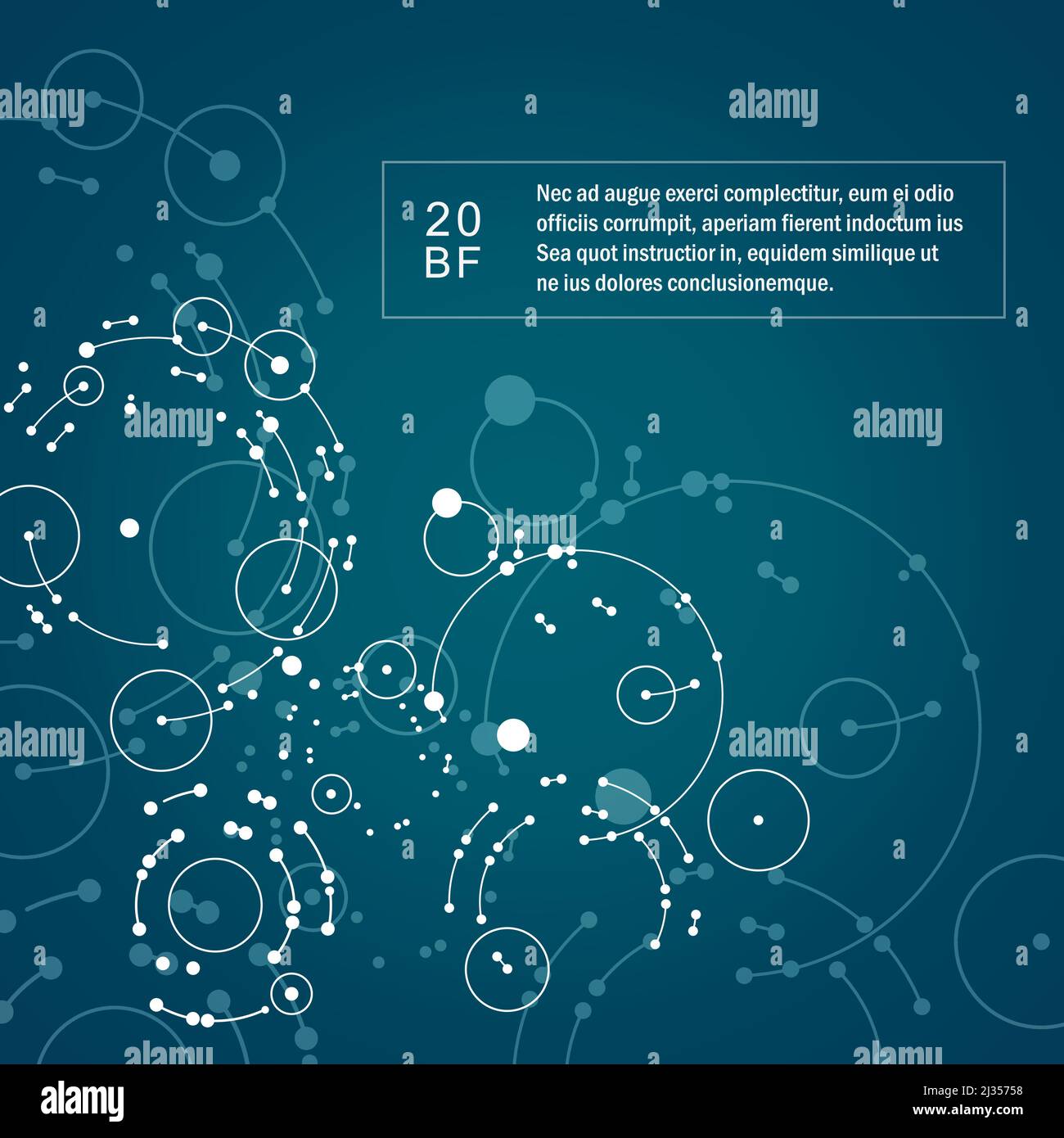 Abstract blue background with overlapping circles and dots Stock Vector Image & Art - Alamy