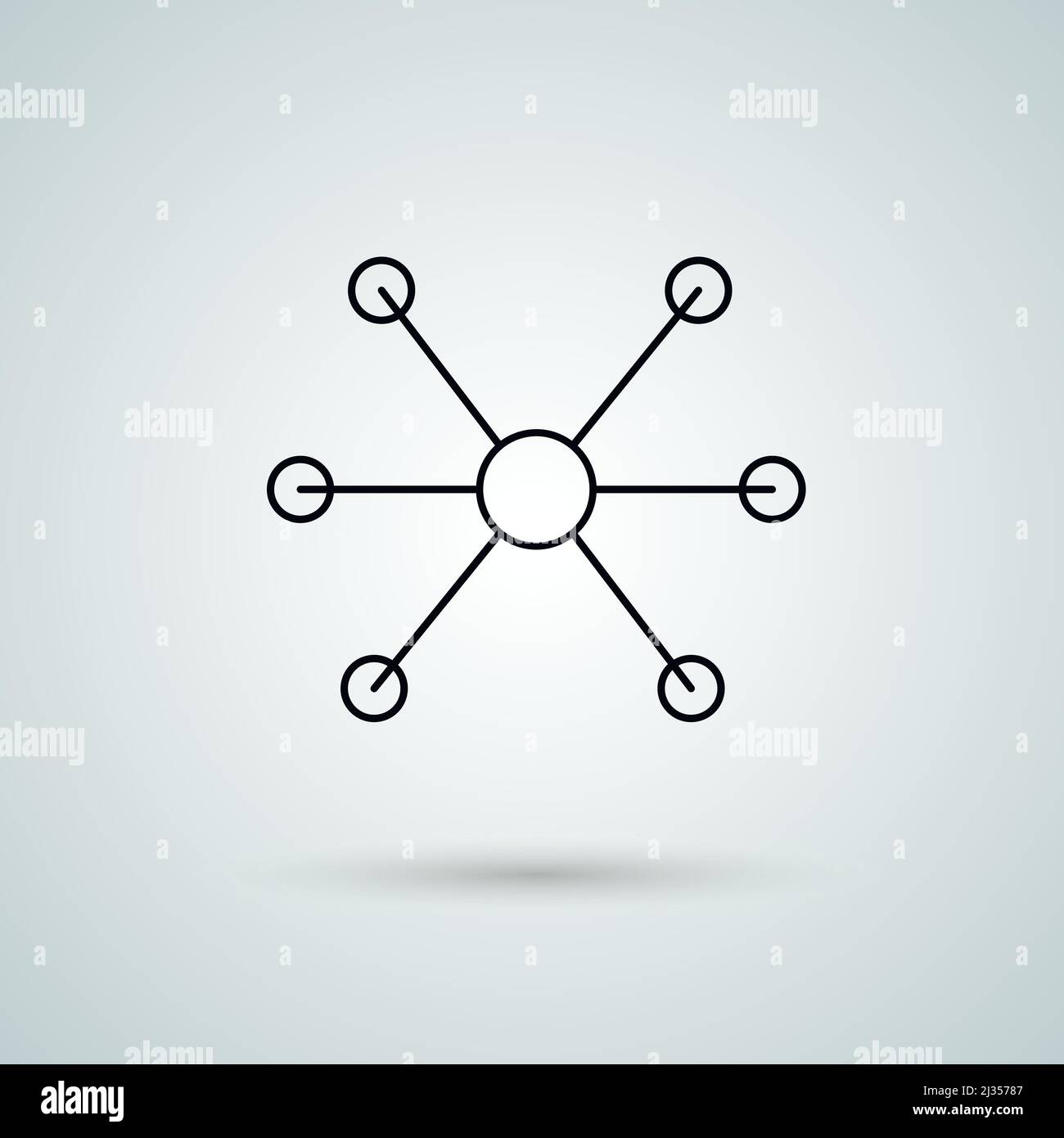 Molecule and atom vector icon Stock Vector Image & Art - Alamy