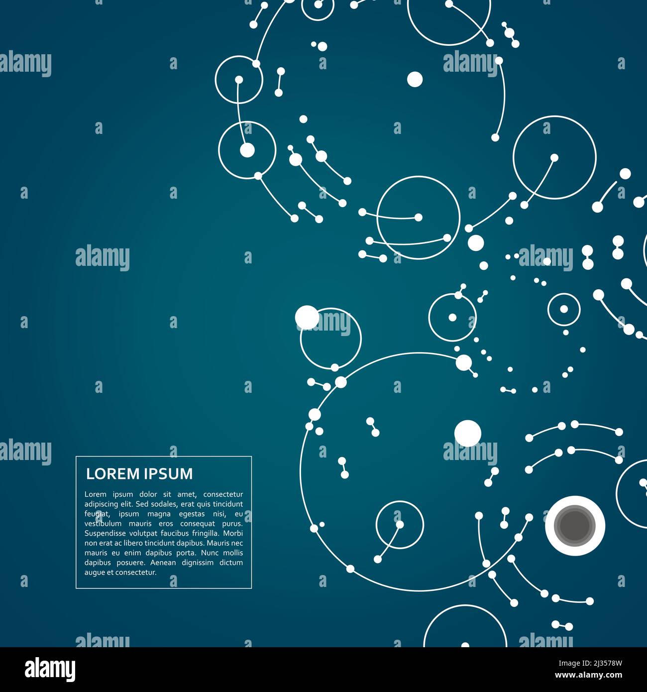 Abstract blue background with overlapping circles and dots Stock Vector Image & Art - Alamy