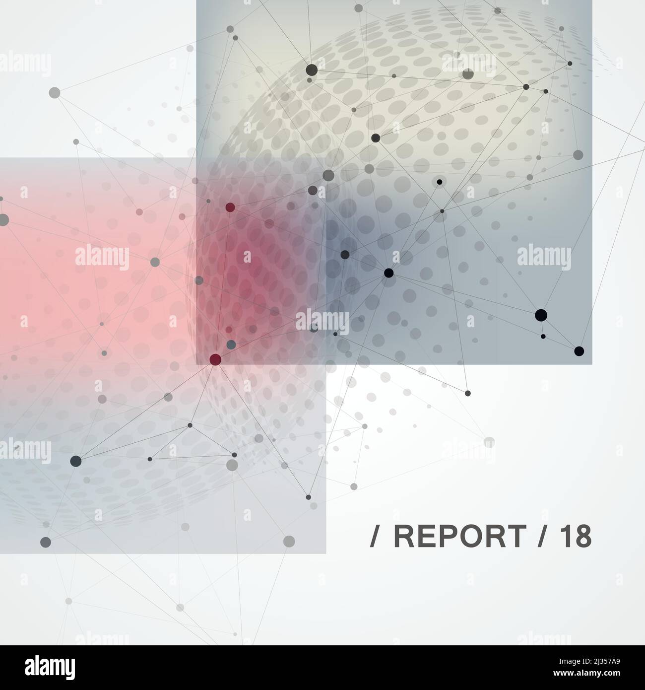 Vector connect design and halftone circle with molecule connect ...