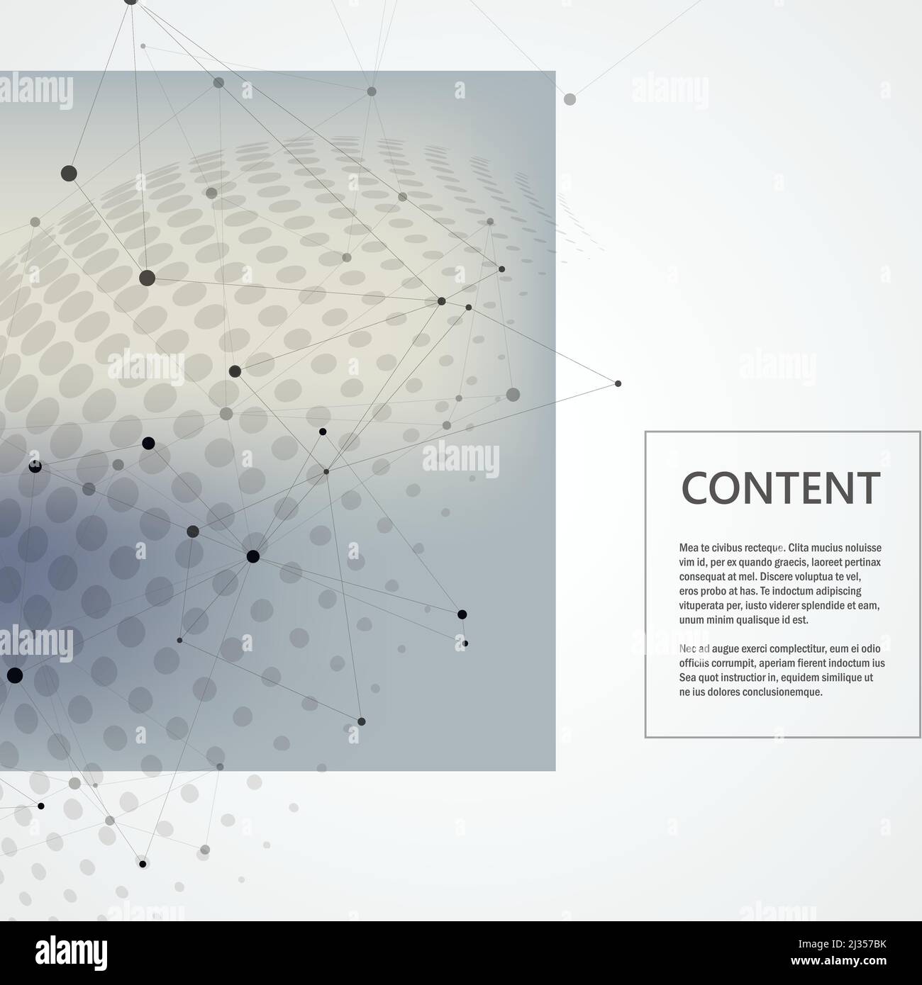 Vector connect design and halftone circle with molecule connect ...