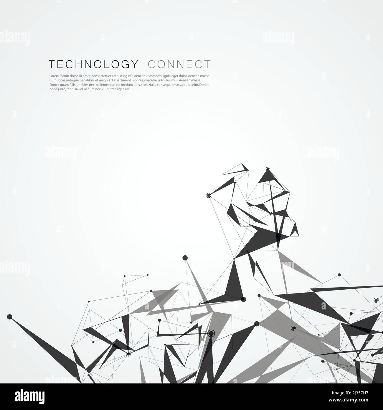 Molecular structure with connected abstract shapes Stock Vector Image ...