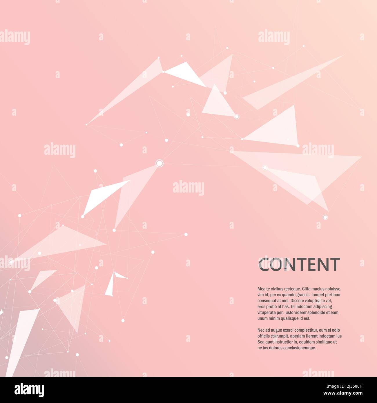 Polygonal connect triangle sphere combination dots and lines Stock ...
