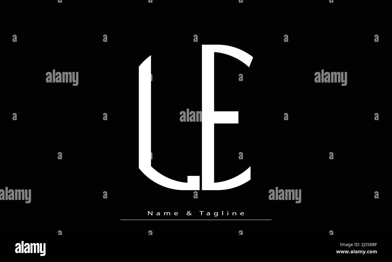 Alphabet letters Initials Monogram logo LE , EL Stock Vector Image ...