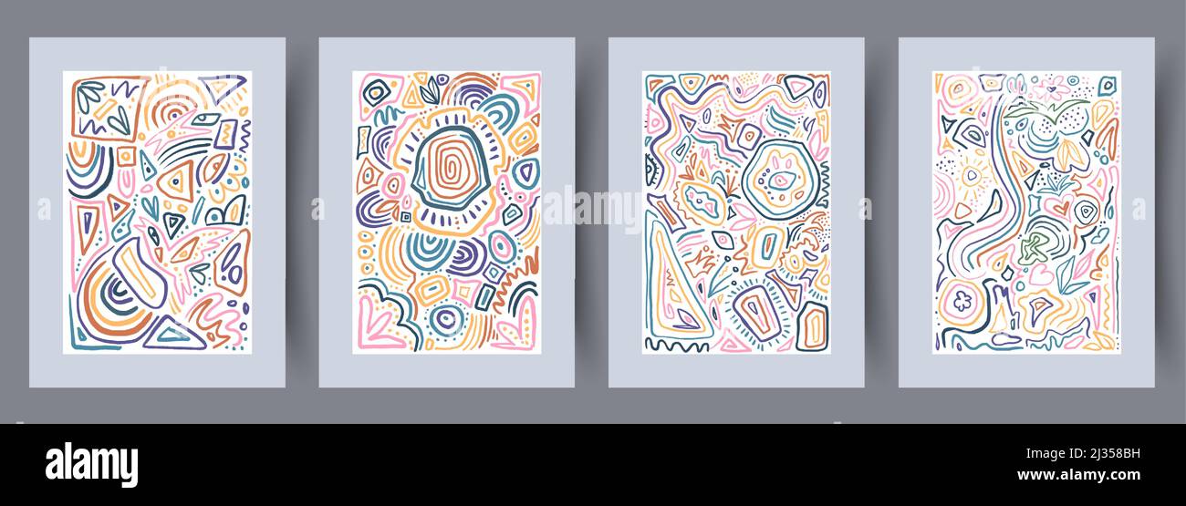 Printable wall art vector poster set vector Stock Vector Image & Art ...