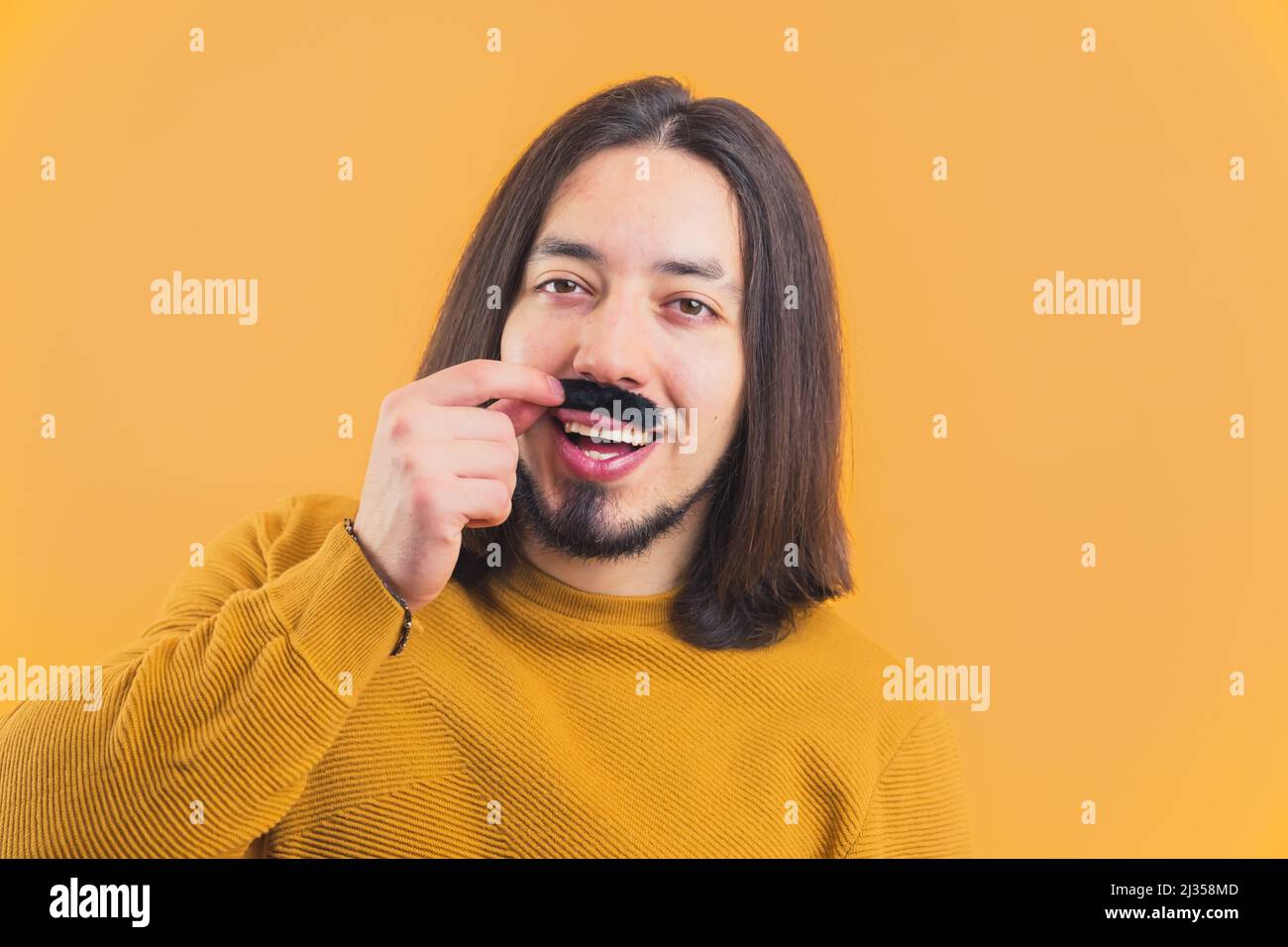 Funny mouth moustache hi-res stock photography and images - Alamy