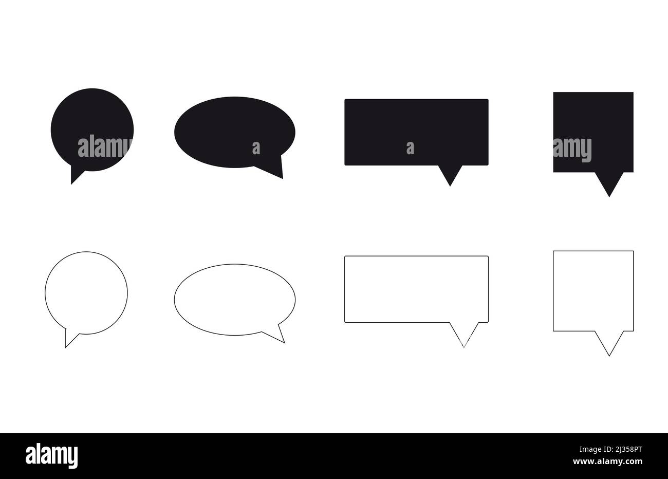 Speech bubble set Cut Out Stock Images & Pictures - Alamy