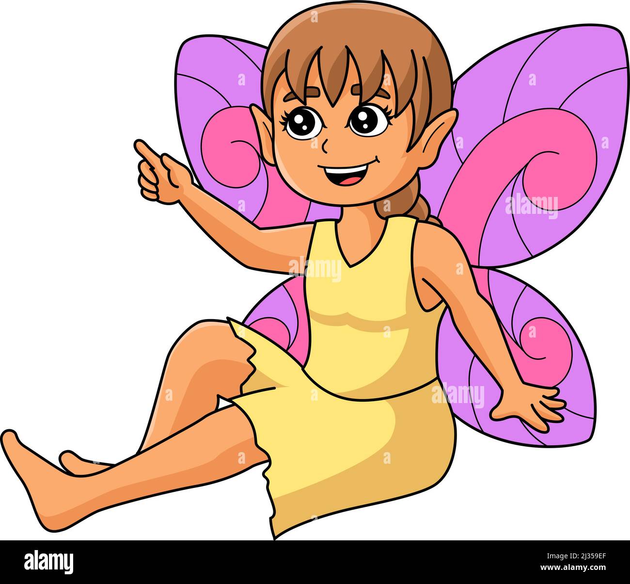 Girl kid cartoon on Cut Out Stock Images & Pictures - Alamy