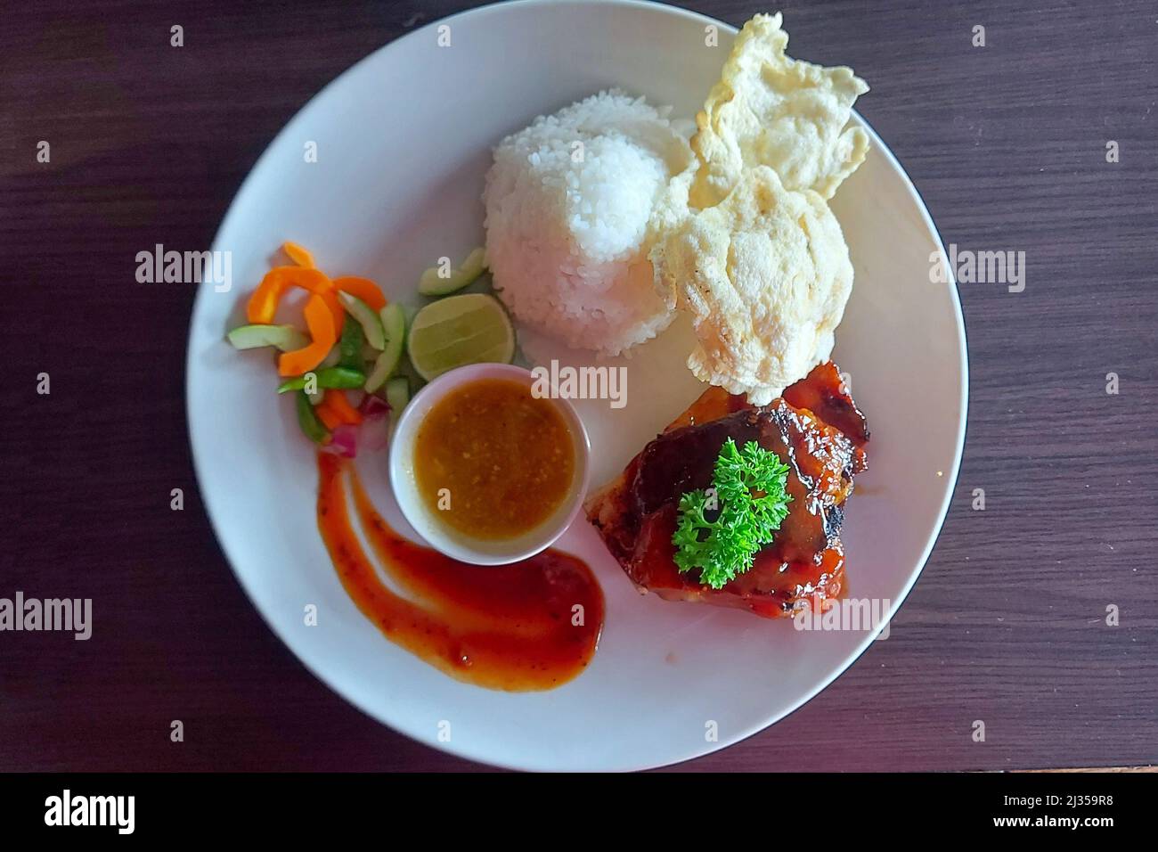 Nasi Iga Bakar, Grilled Rib and Rice at Pawon Pitoe Cafe, Bandung ...