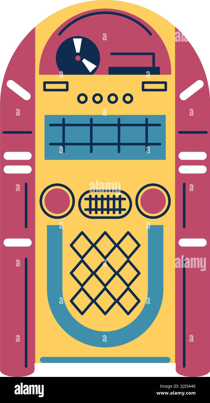 Retro jukebox vector Cut Out Stock Images & Pictures - Alamy