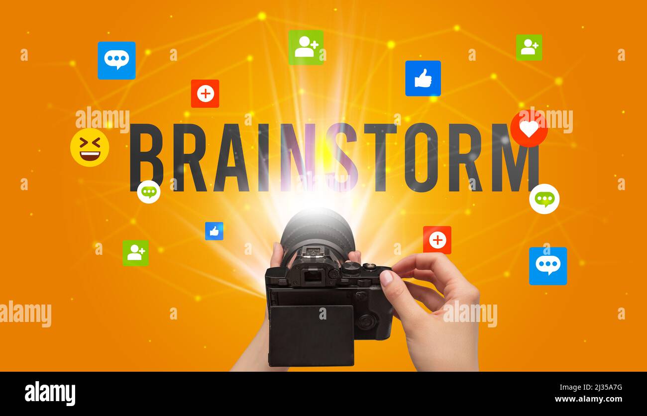 Using camera to capture social media content Stock Photo - Alamy