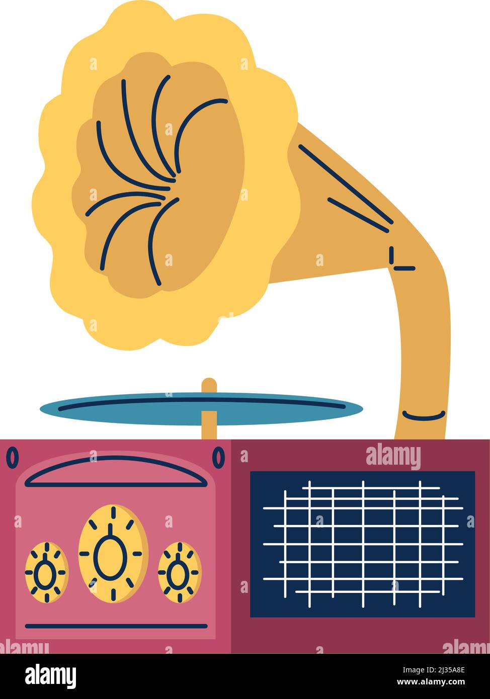vintage gramophone icon Stock Vector Image & Art - Alamy