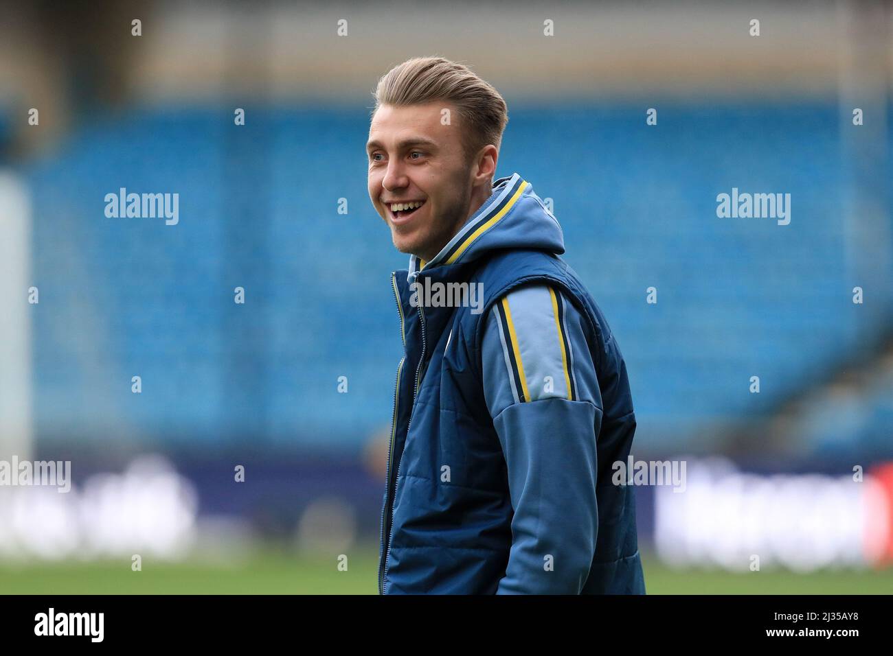 Steven Benda #1 of Swansea City of Swansea City smiling pre kick off ...
