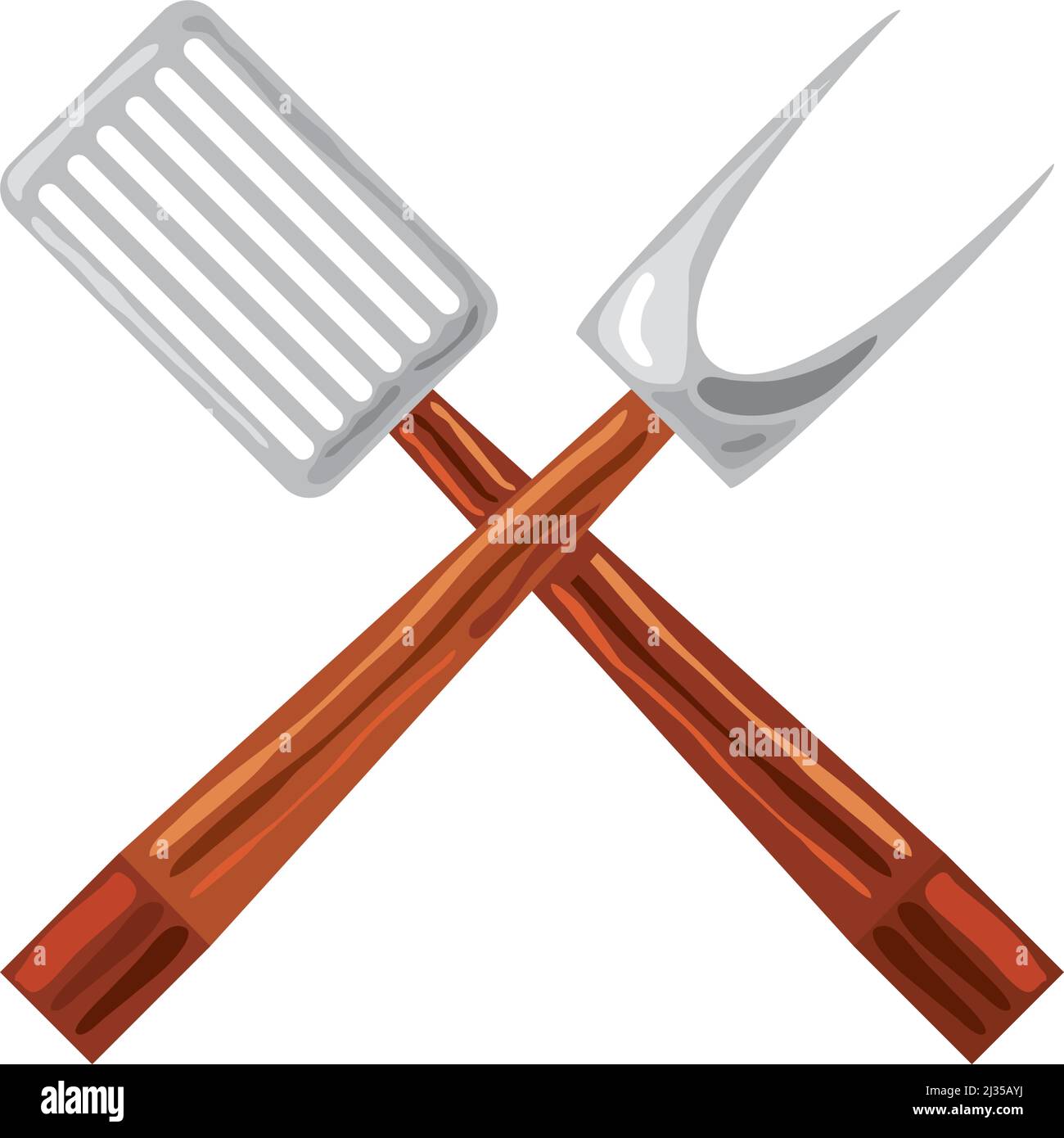 bbq fork and spatula Stock Vector Image & Art - Alamy