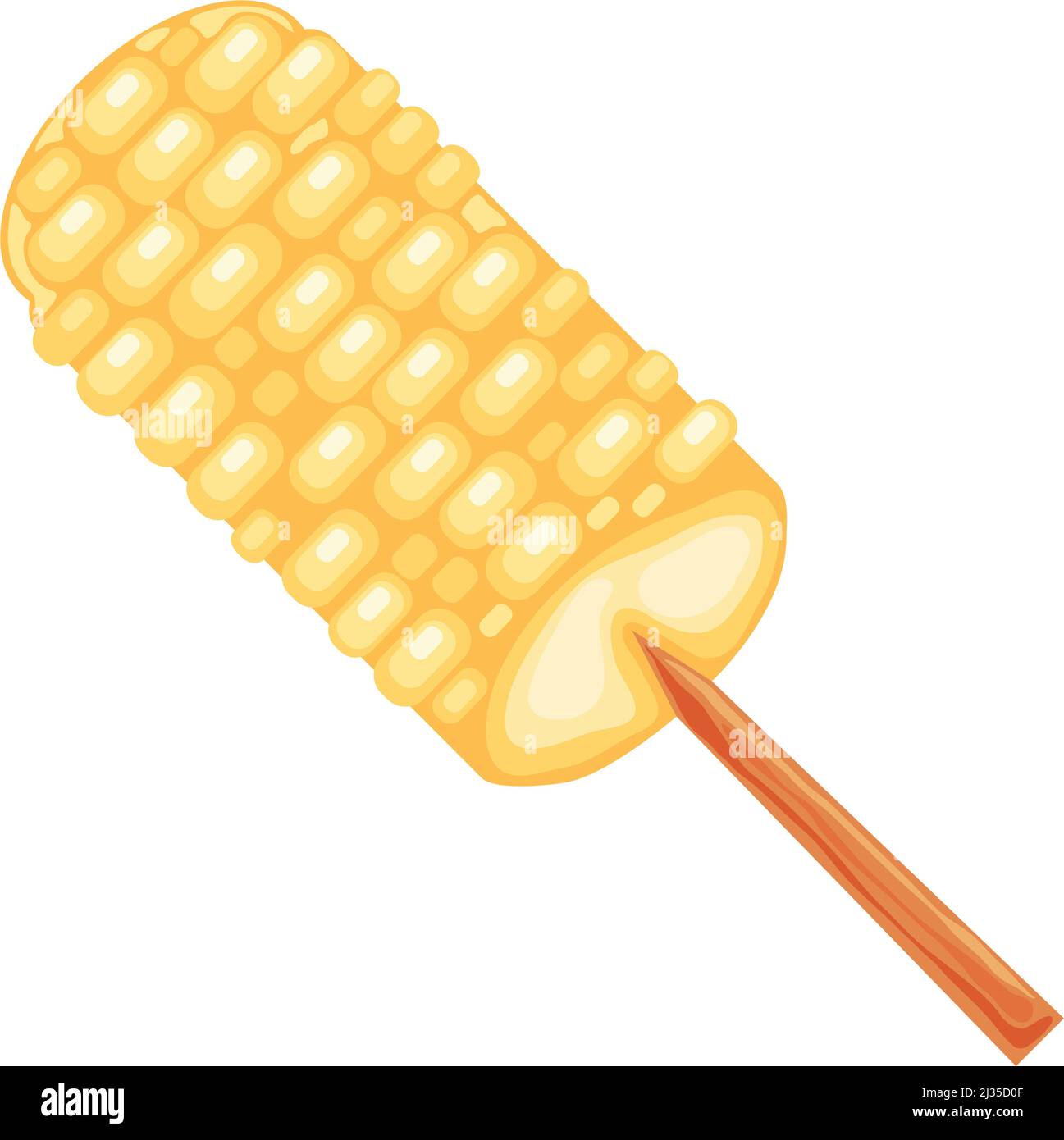 grilled stick of corn Stock Vector Image & Art - Alamy