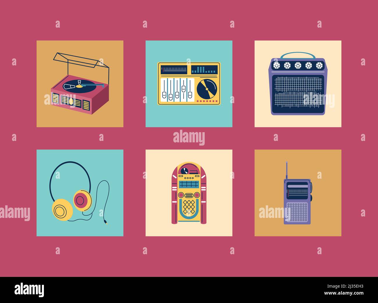 music devices icons Stock Vector Image & Art - Alamy