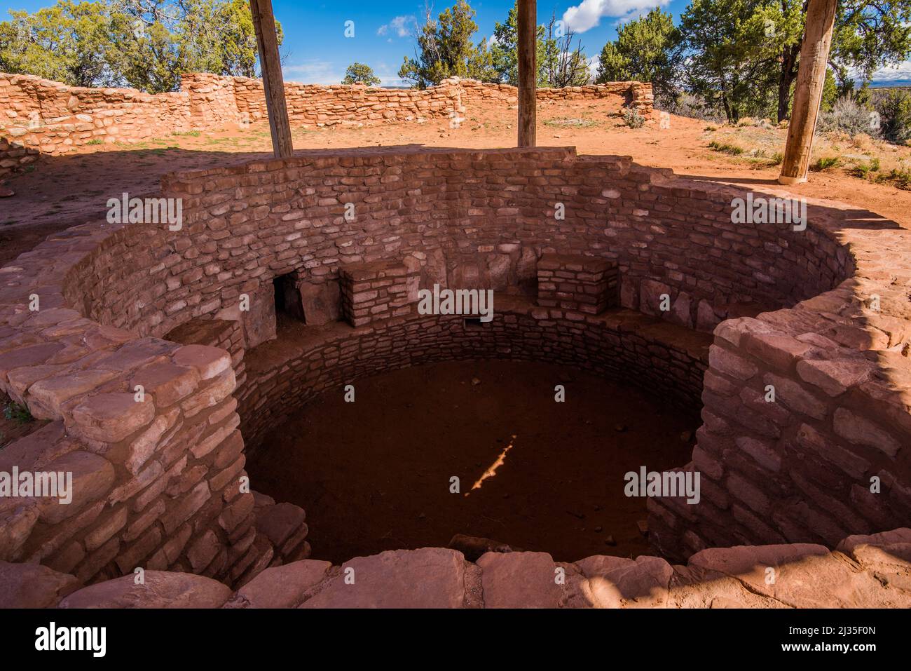 Ancient ceremonial kiva in Bears Ears National Monument. Located in the ...